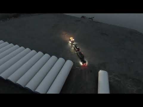 Mid 2 tower section loading - YouTube