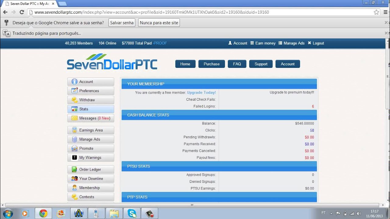 seven dollar ptc - YouTube