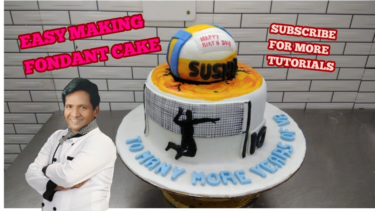 HOW TO MAKE VOLLEY BALL CAKE ! - YouTube