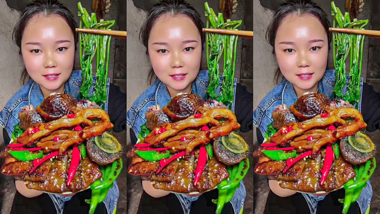 Let's eat show, the delicious farm food is here, fried duck feet and ...