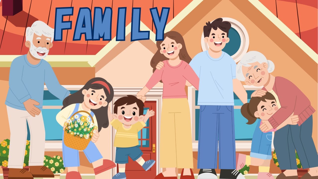 MY Family | Family Members in English | Vocabulary for Toddler Kids ...