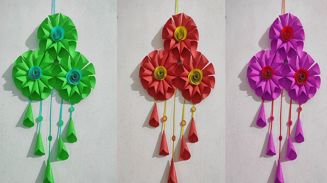 how to make a aswarm flower with paper #paperflowercraft - YouTube