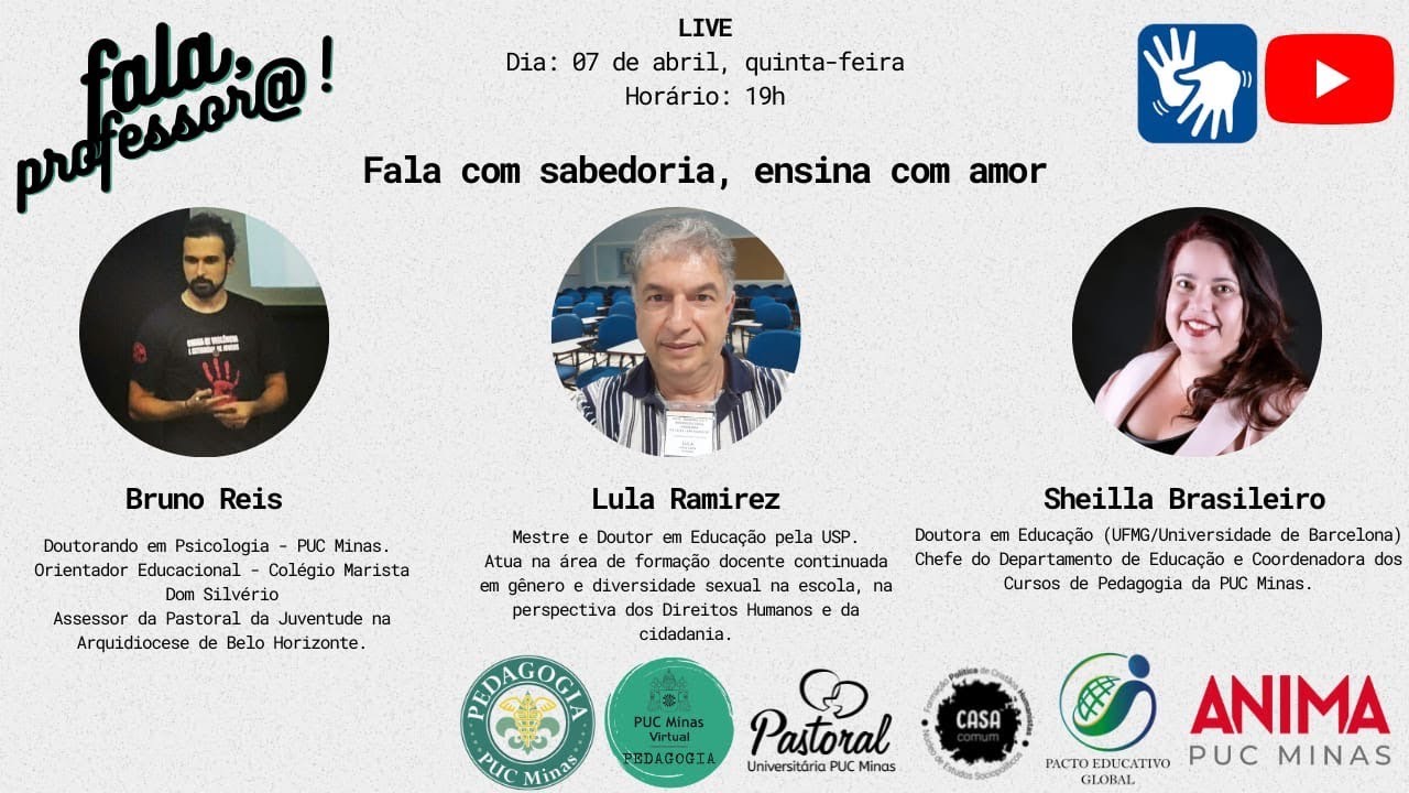 “Fala, Professor@!” | Fala com sabedoria, ensina com amor - YouTube