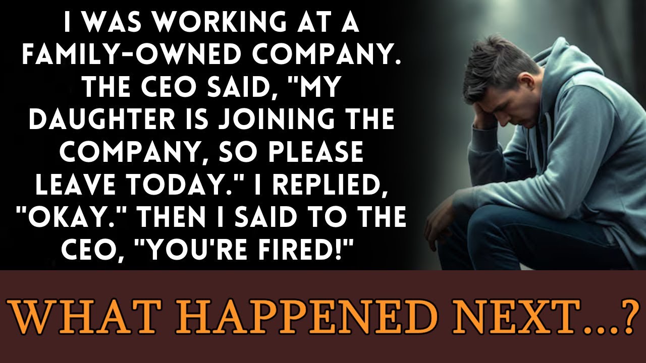 When I got to work, the CEO surprisingly informed me, "I need to let ...