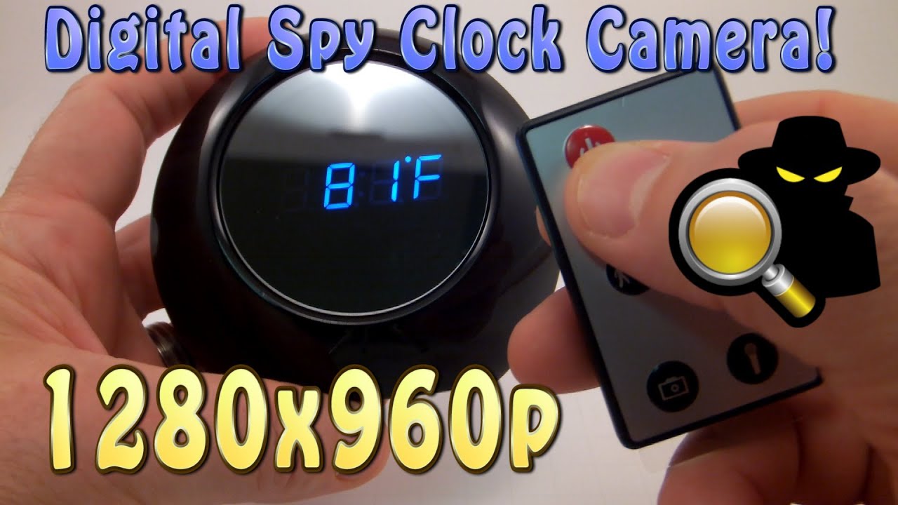 Digital Spy Clock Hidden Camera 1280x960 Video Resolution! - YouTube