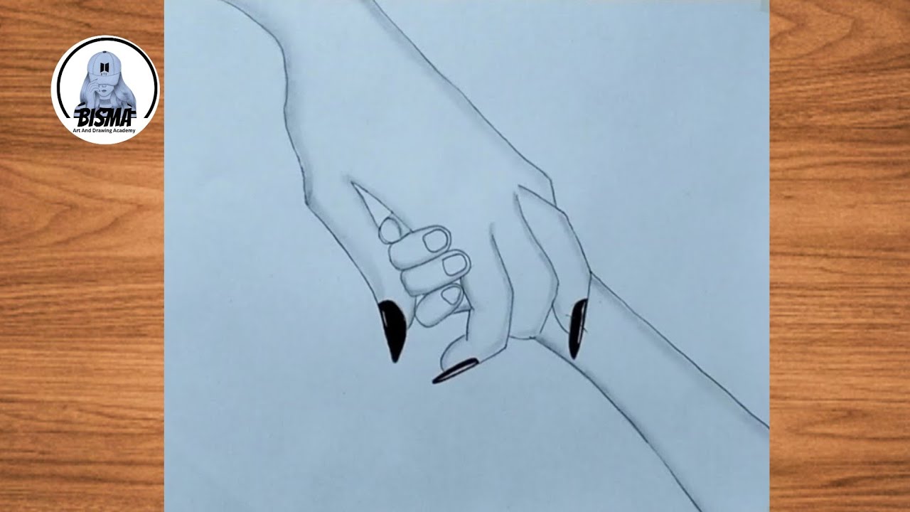How to draw mom holding a baby hand for beginners || Pencil sketch ...