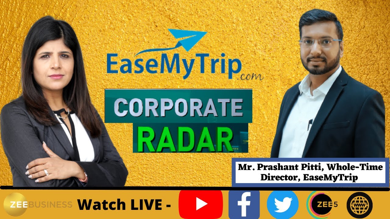 EaseMyTrip, Co-Founder, Prashant Pitti In Conversation With Zee ...