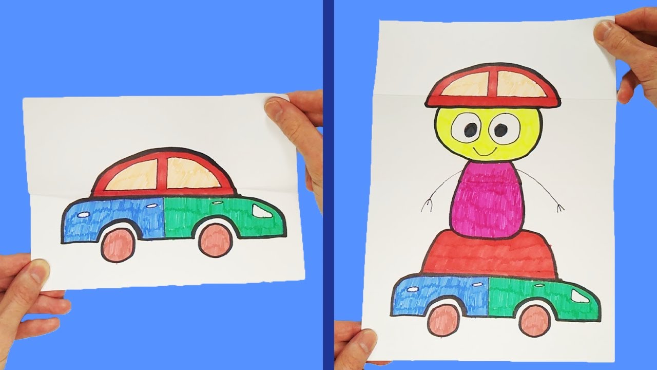 How To Draw a Toy Car (Folding Surprise Card) - AMAZING PAPER CRAFT and ...