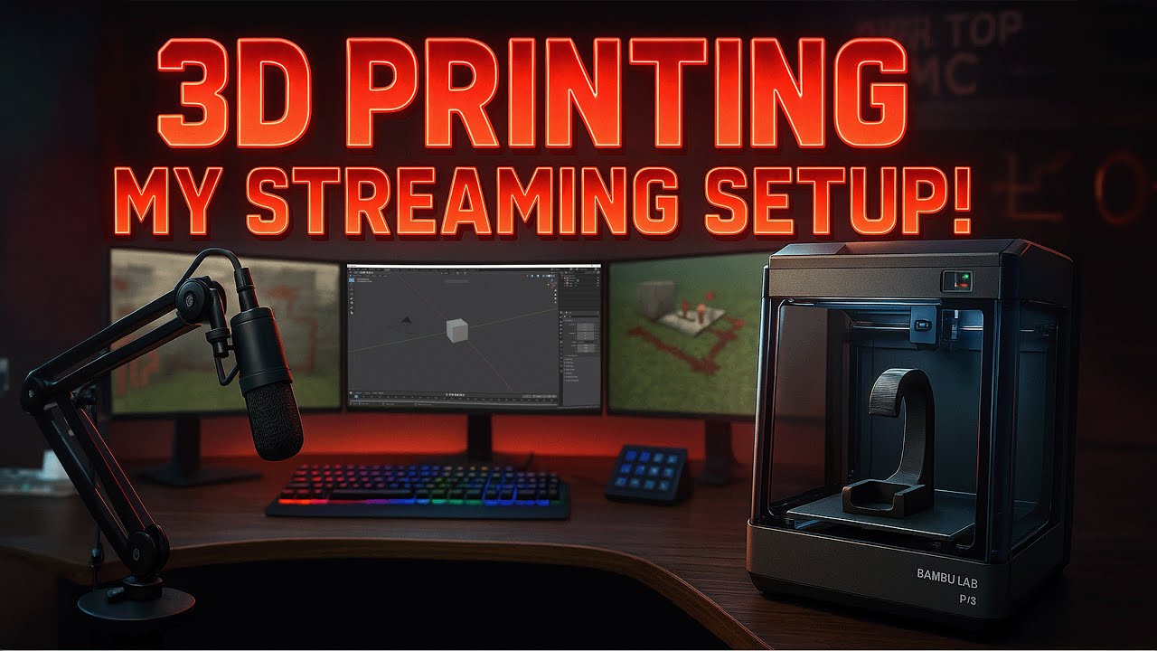 3D Printing Custom Streaming Setup Gear with My Bambu Lab P1S! (All ...