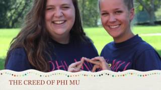 Phi Mu Creed