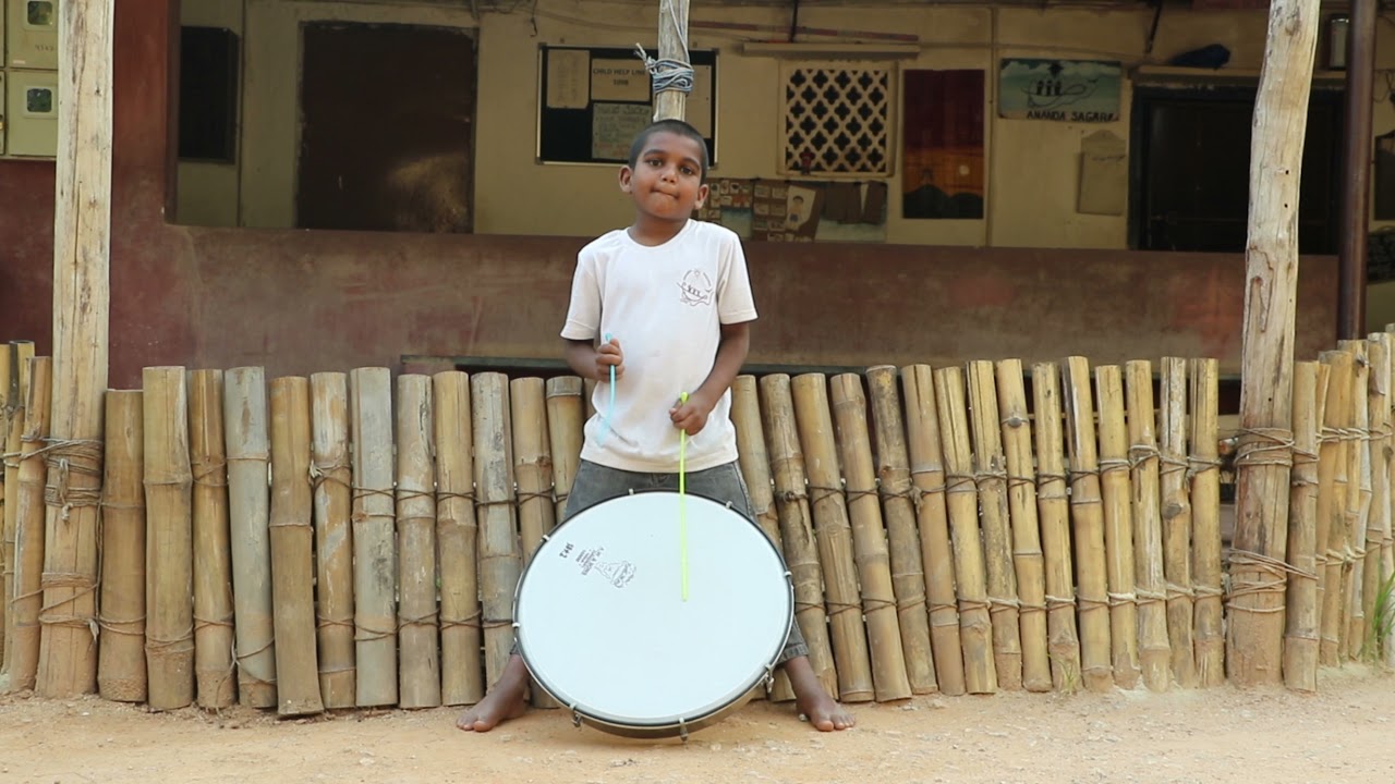 Kid playing Tamte - Indian Drum - YouTube