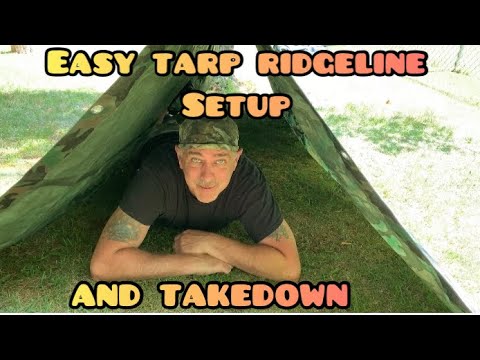 Easy Tarp Ridgeline Setup And Takedown - YouTube