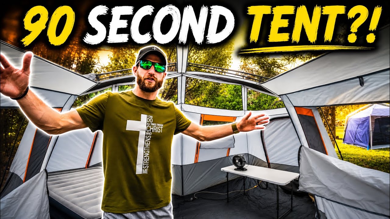 90 Second Tent Setup! Family Tent Review and our Tent Camping Must ...
