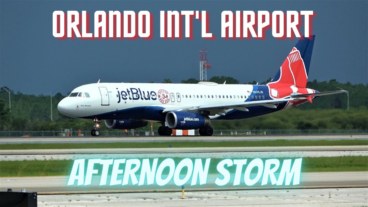 4K Plane Spotting AFTERNOON STORMY EDITION JETBLUE SPECIAL ORLANDO INT ...
