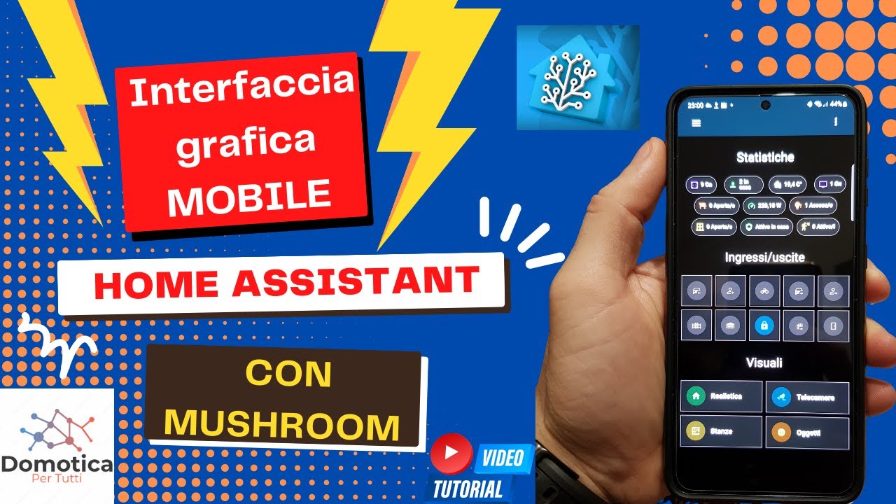 Interfaccia grafica mobile per Home Assistant con MUSHROOM - YouTube
