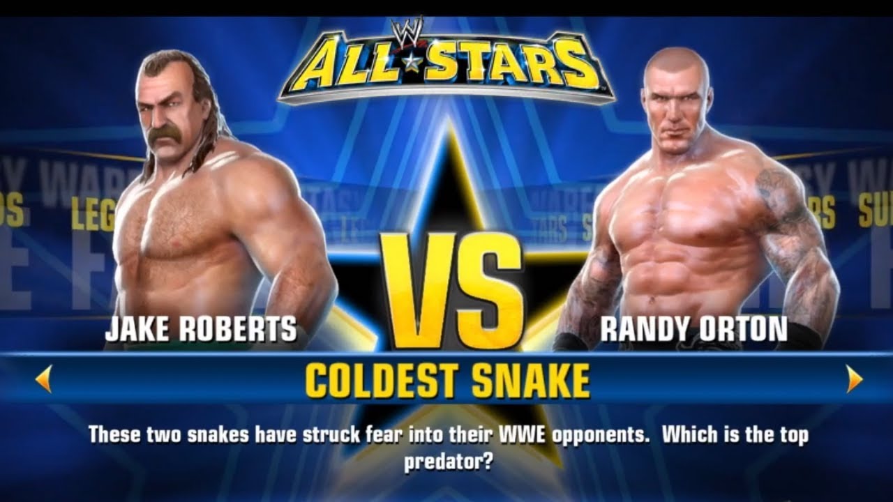 WWE All Stars - Randy Orton vs Jake Roberts [Fantasy Warfare] (Coldest ...