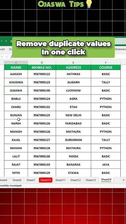 Remove Duplicate Values In One Click Newexcel Exceltips Computer Tricks Pc Shortcutkeys