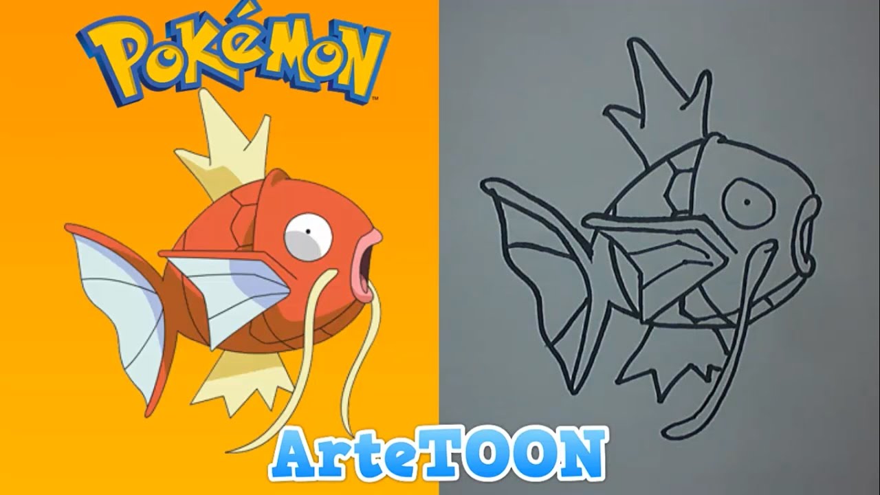 Como dibujar a Magikarp paso a paso | how to draw Magikarp step by step ...