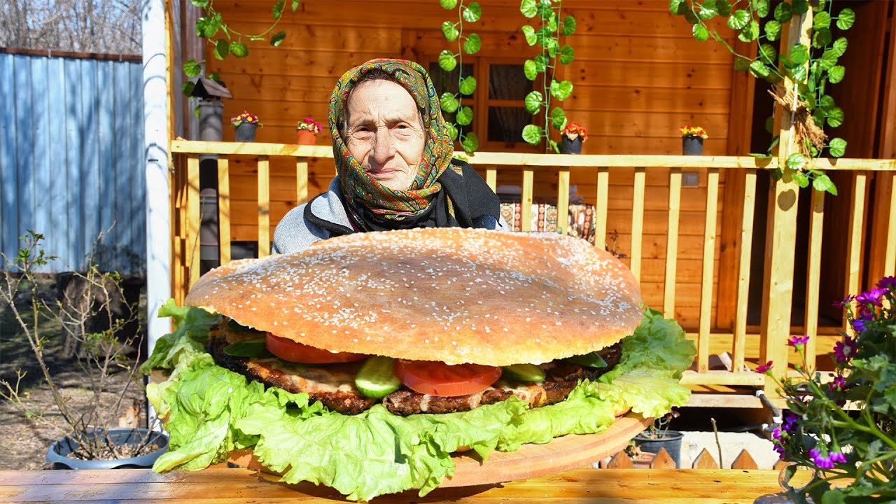 Making a Giant Cheeseburger in a Tandoor in an Azerbaijani Village! - YouTube