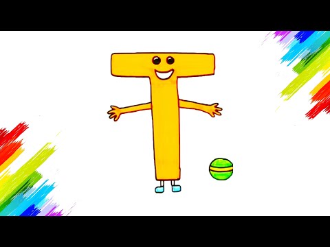 Alfabe T Harfi - Kolay T Harfi Çizimleri - Alphabet letter T #kolayçizimler  #alfabe #alphabet