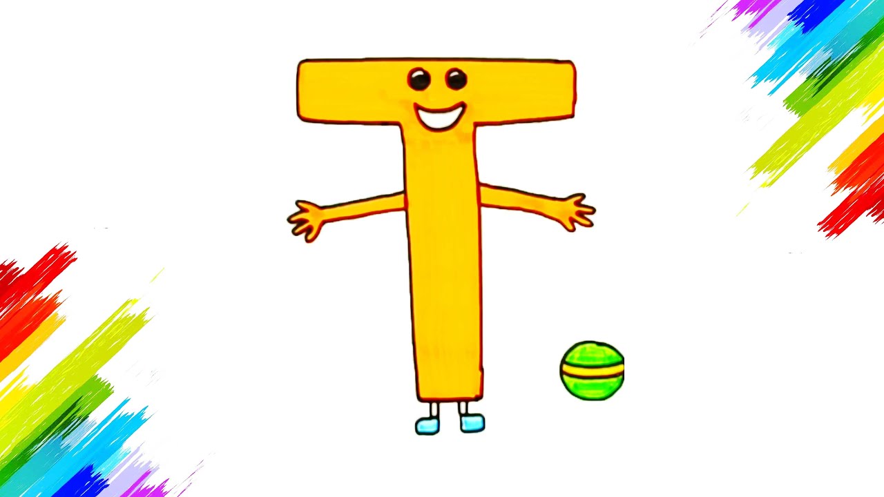 Alfabe T Harfi - Kolay T Harfi Çizimleri - Alphabet letter T # ...