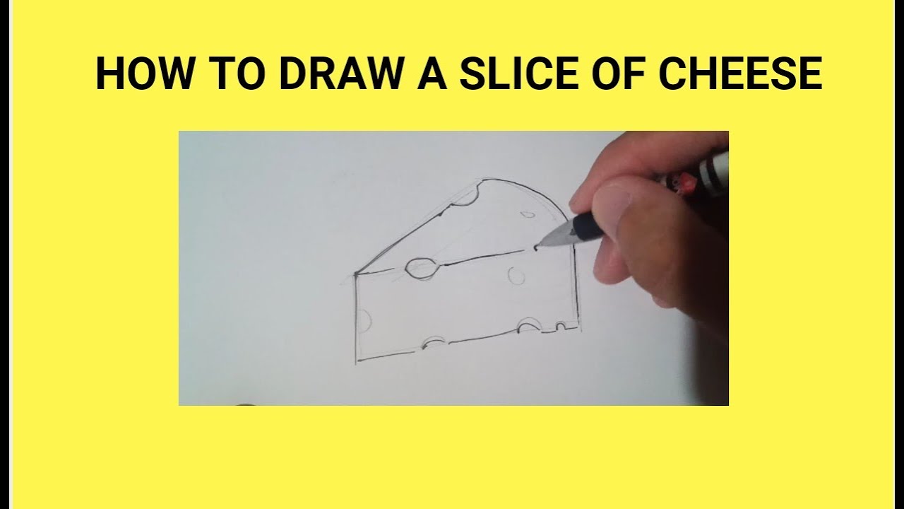HOW TO DRAW A SLICE OF CHEESE - YouTube