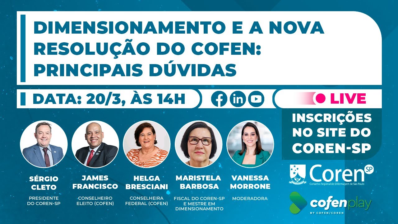 DIMENSIONAMENTO E A NOVA RESOLUÇÃO DO COFEN: PRINCIPAIS DÚVIDAS - YouTube