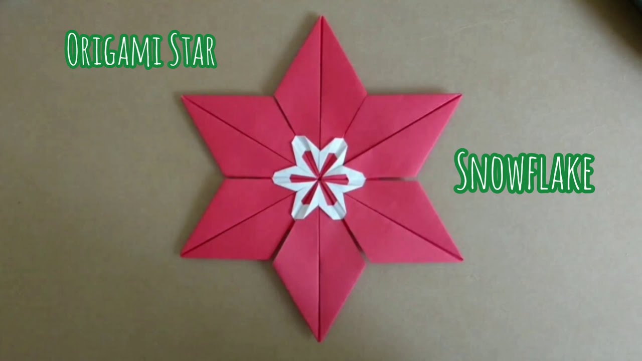 Origami 6-Point Star/ Paper Snowflake for Christmas - YouTube