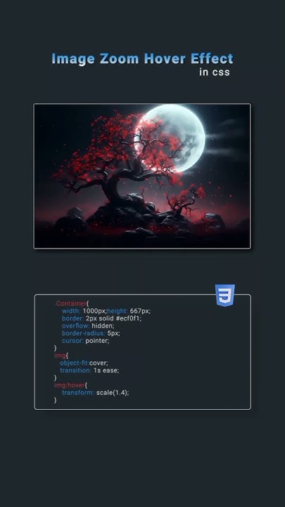 Zoom Hover Effect #css #webdesign - YouTube