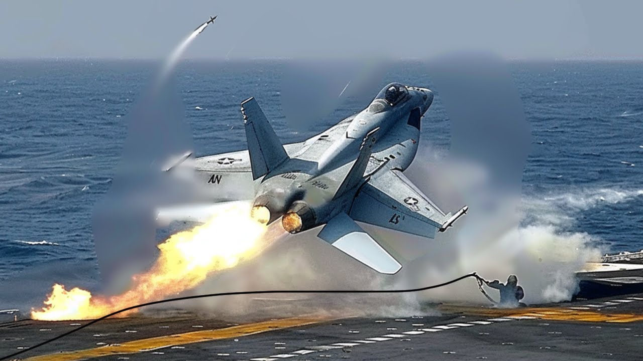 US Navy Pilot BREAKS Arresting Cable on Aircraft Carrier, Then THIS ...