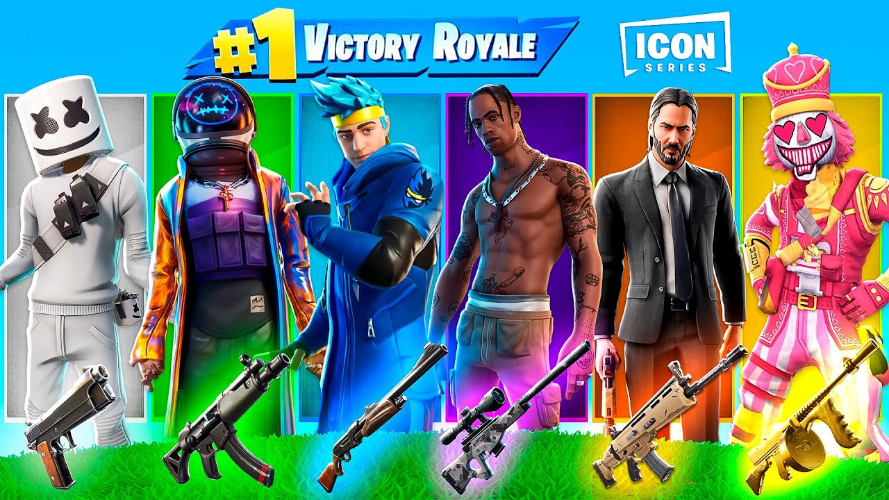 LA RANDOM ICON SKIN CHALLENGE! - FORTNITE - YouTube