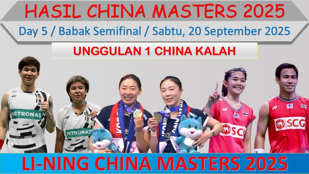 Unggulan 1 China Kalah │ Hasil Semifinal China Masters 2025 Hari Ini ...