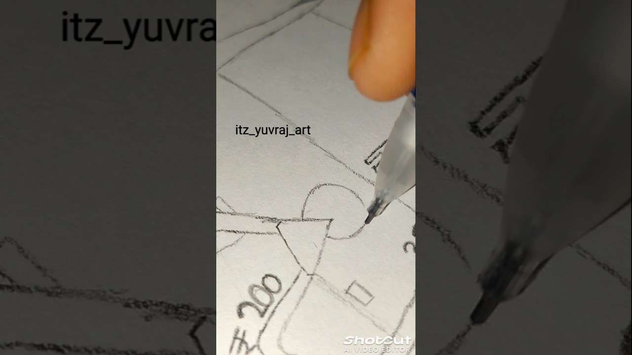 200₹ 🔥 3D drawing of path 1 outline #shorts #3d - YouTube