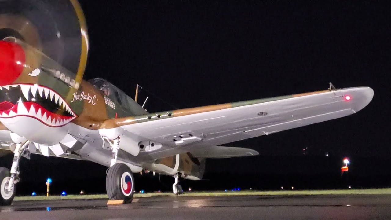 P-40 Flying Tiger special night engine run VIP event - Mid-Atlantic Air ...