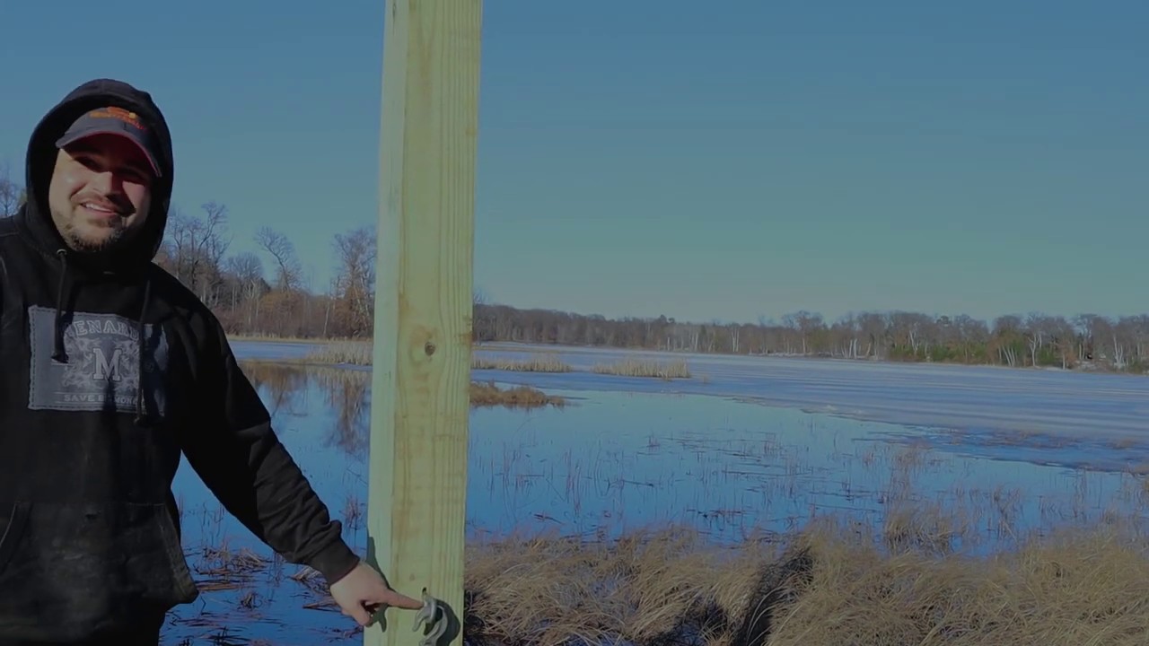 Swamp Dock, extending 90 feet over boggy bottom muck to open water; to ...