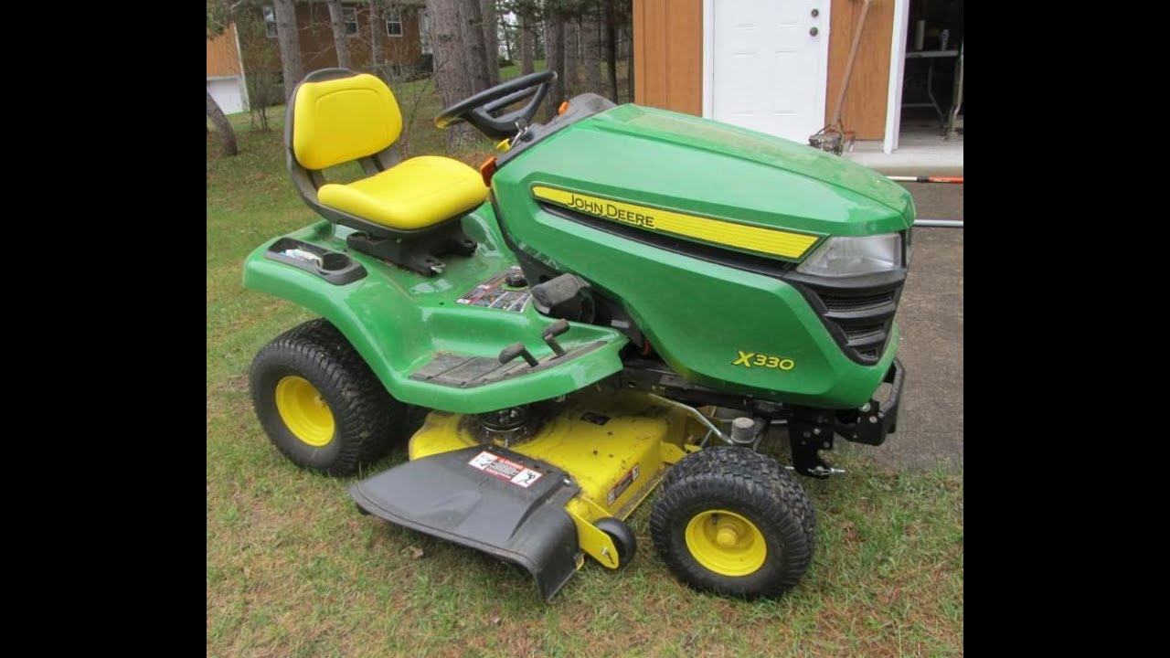 2017 John Deere X330 Riding Lawn Mower - YouTube