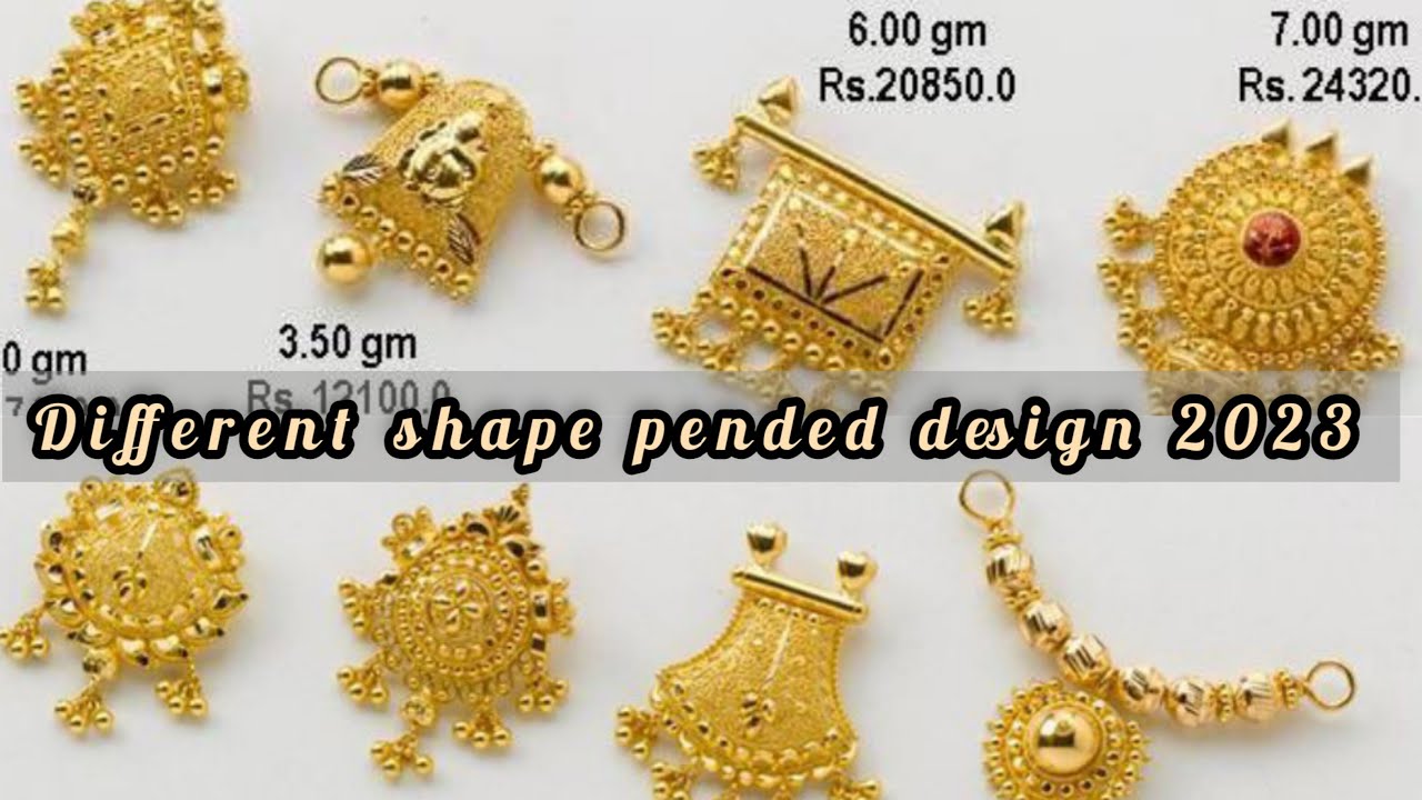 gold mangalsutre different shape pended design // styalish gold ...