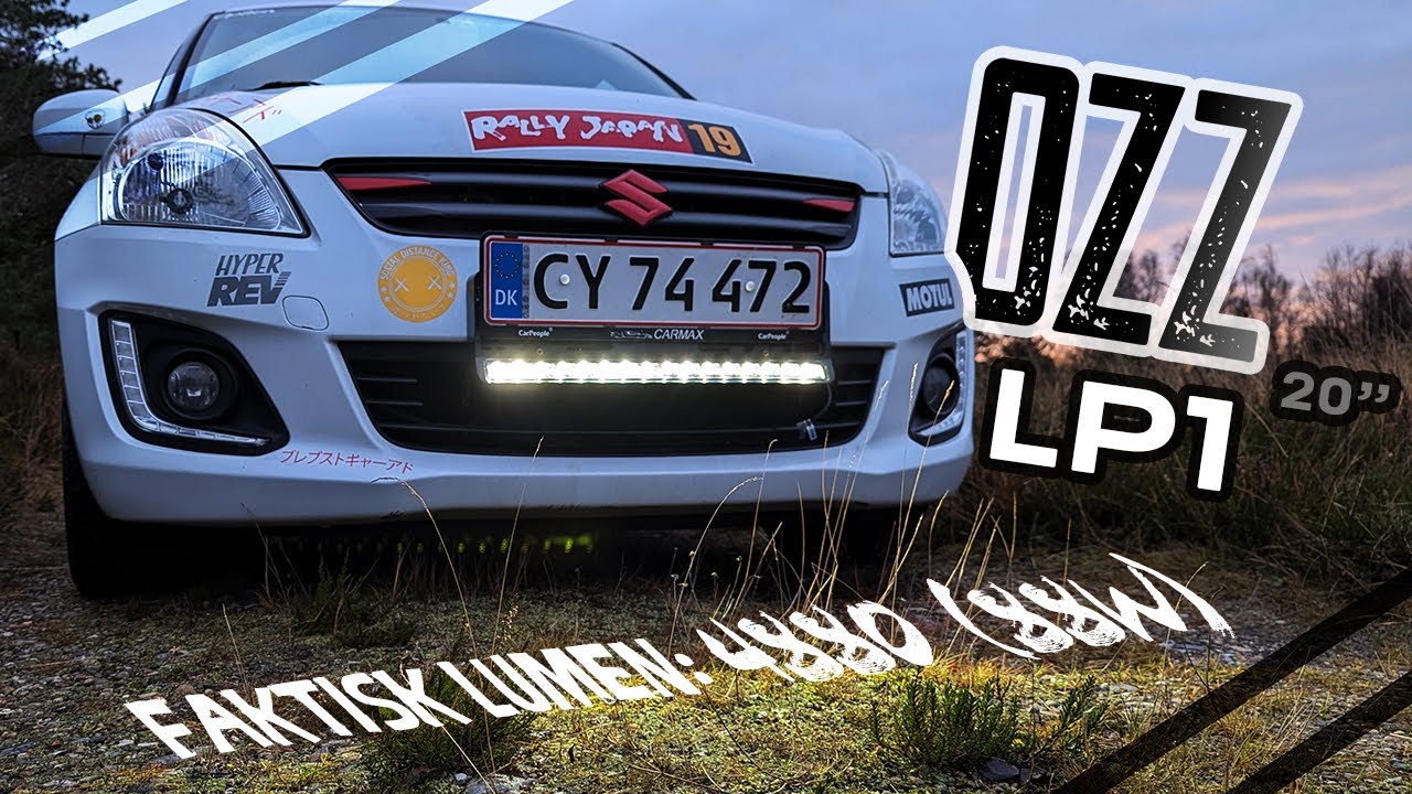OZZ LP1 20" - Indbygget LED-bar i din nummerpladeramme... Smart, hvis ...