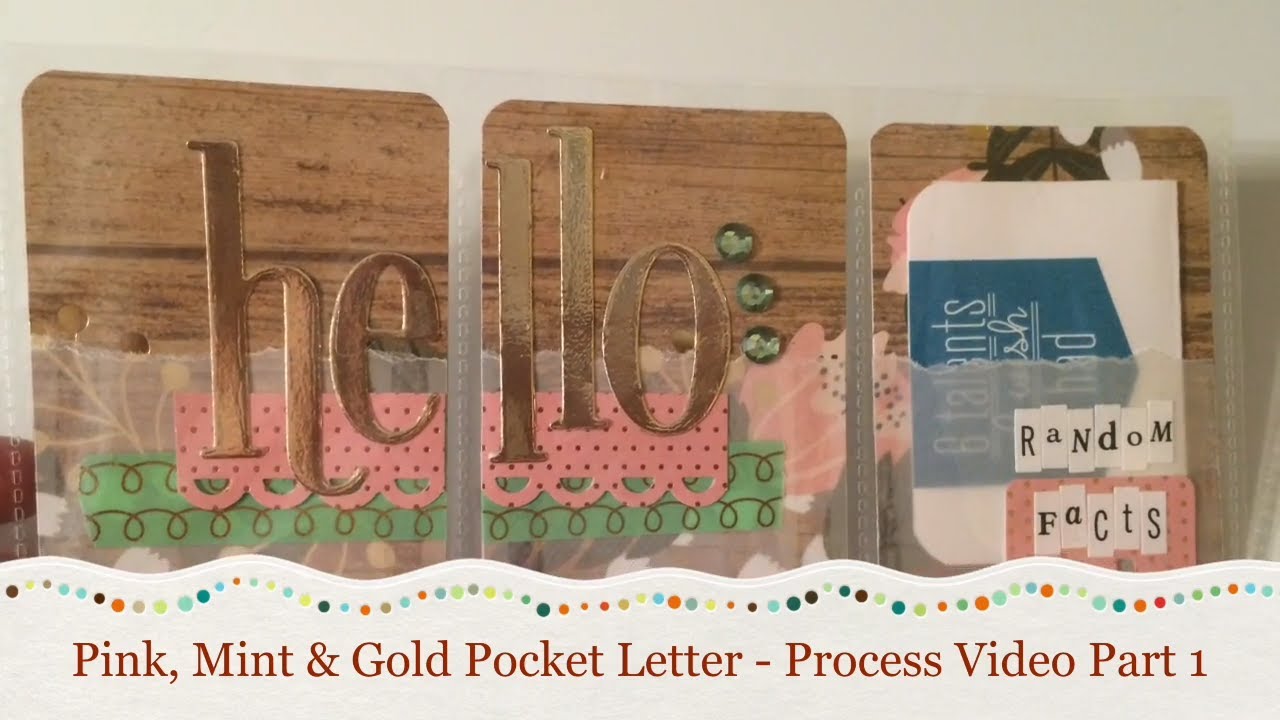 Pink, Mint & Gold | Pocket Letter | Start to Finish - YouTube