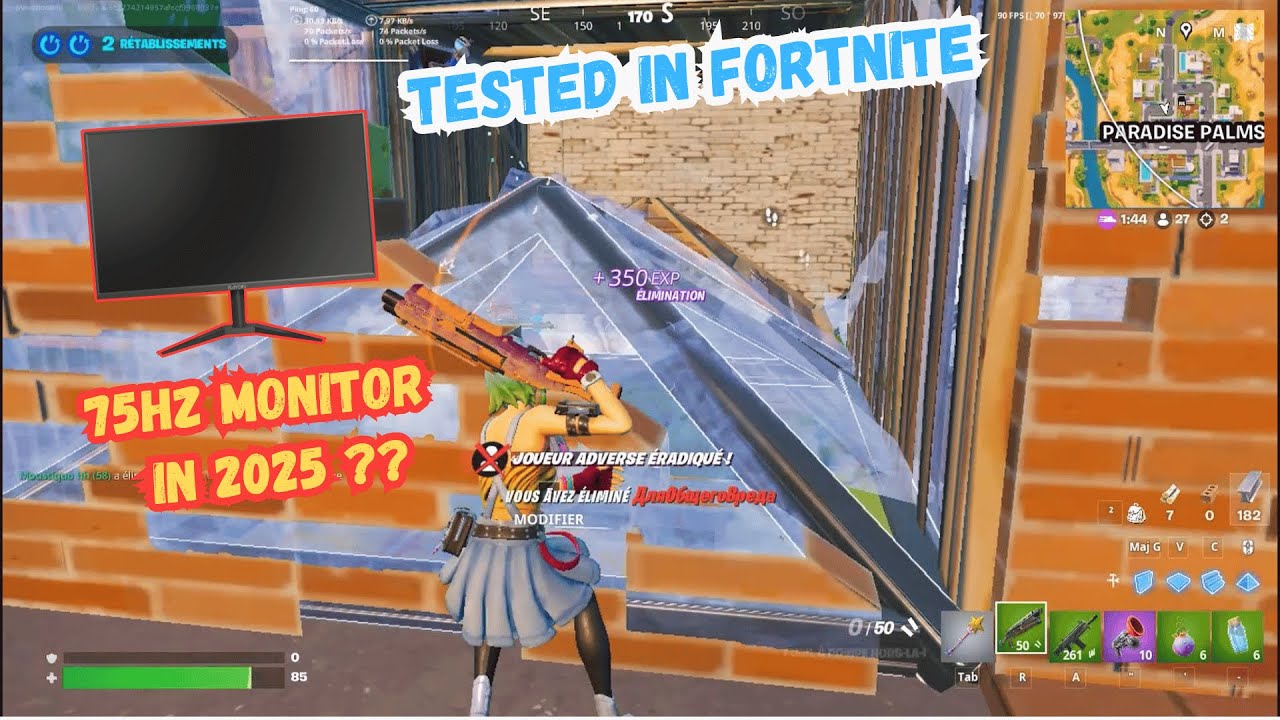 I played Fortnite on a 75 Hz monitor | Fortnite chapter 6 season 4 ...