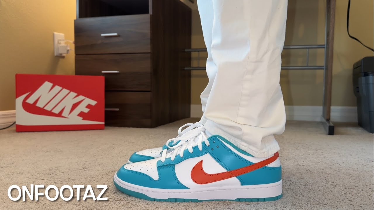 Nike Dunk Low Miami Dolphins - YouTube