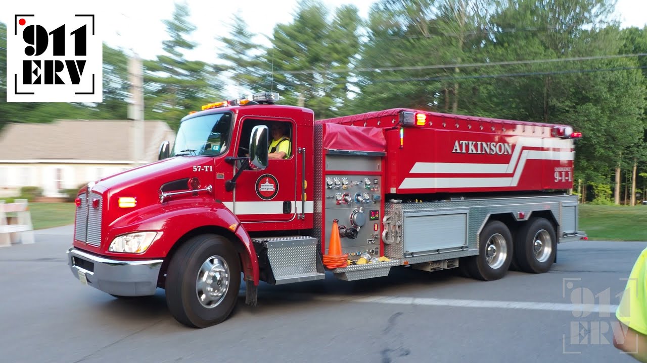 Atkinson Fire Truck Responding | Tanker 1 - YouTube