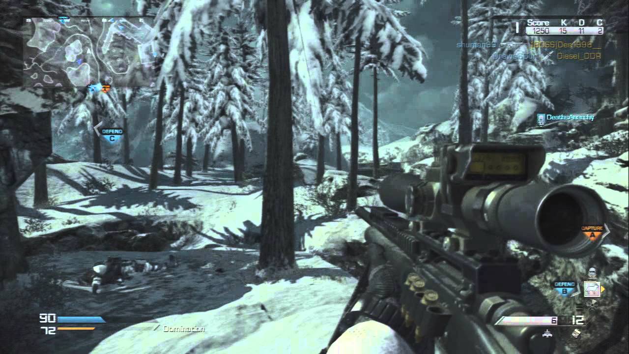 First Call of Duty Ghost Sniping/QS Gameplay - YouTube