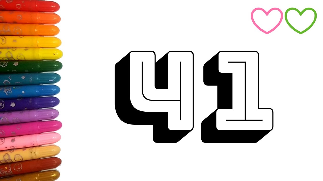Numberblocks, How to write number 41, How to draw numbers, 123456789 ...
