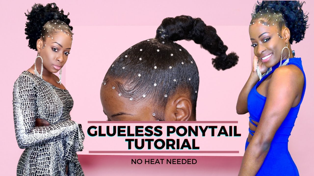 TIRED OF DAMAGING YOUR HAIR!? TRY THIS GLUELESS SLEEK PONYTAIL TUTORIAL ...