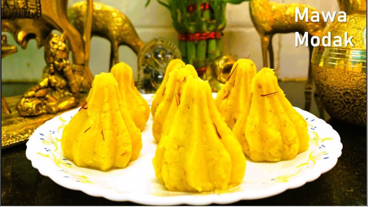 Mawa Modak | Mawa Modak Recipe | Khoya Modak | मावा मोदक |Mawa Ke Modak ...