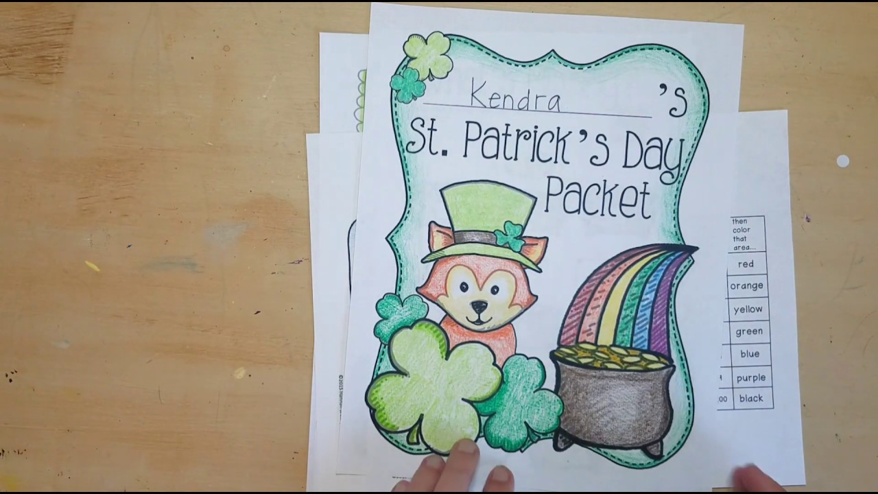 St. Patrick's Day Activity Packet, 1st Grade - YouTube