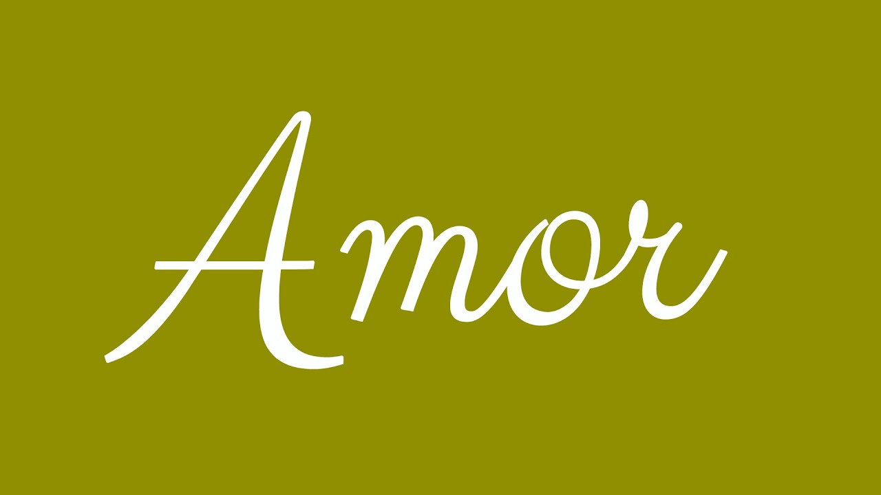 Learn how to Sign the Name Amor Stylishly in Cursive Writing - YouTube