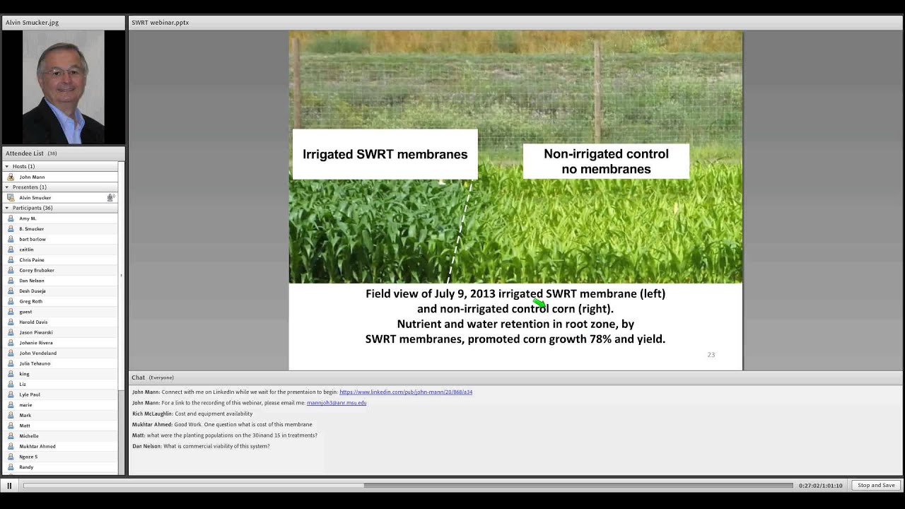 Subsurface Water Retention Technology (SWRT) for Crop Improvement on ...