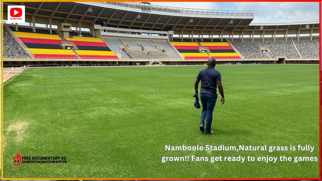 Namboole Stadium. Natural grass is fully grown. Fans get ready to enjoy ...
